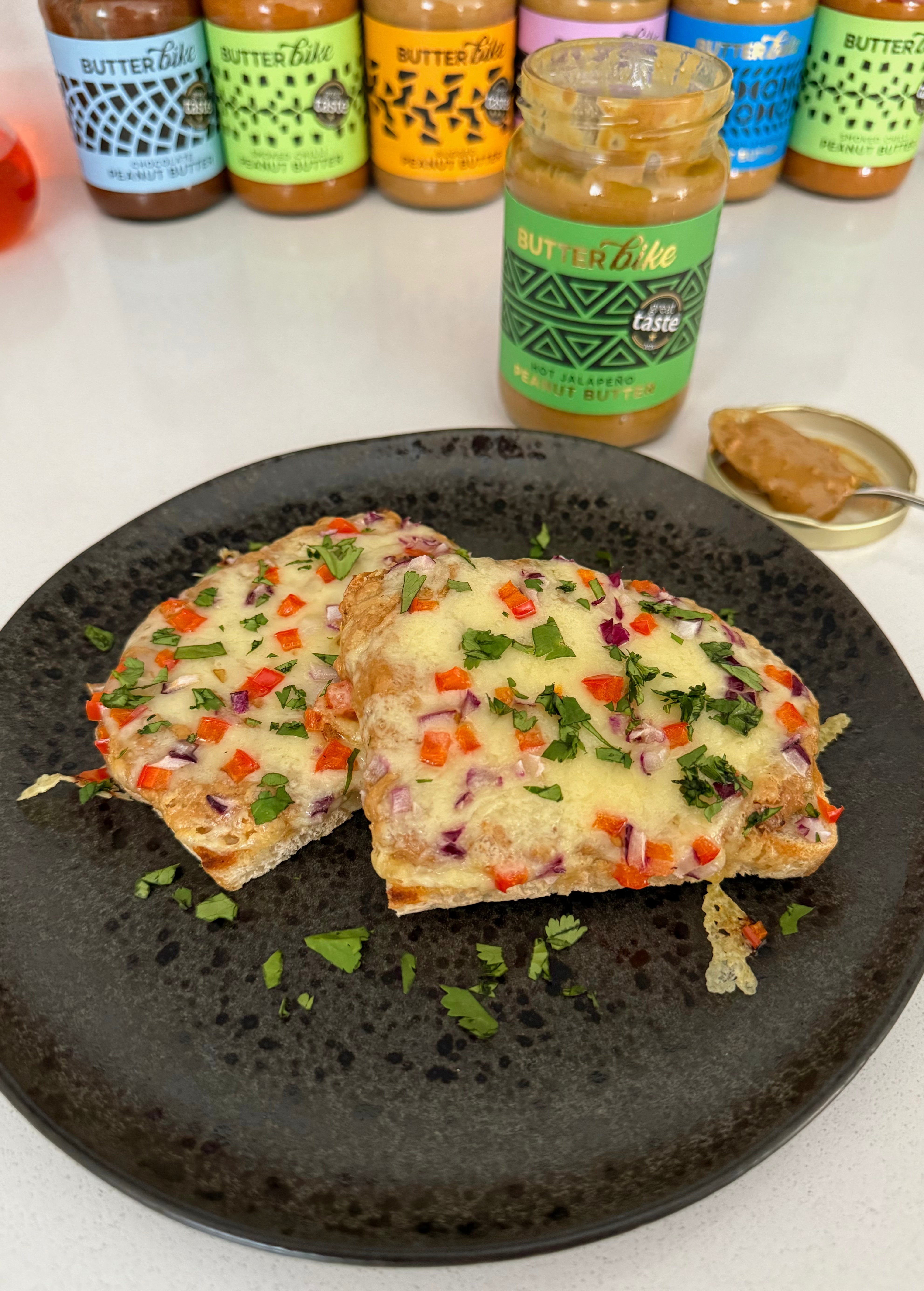 Hot Jalapeño Peanut Butter Chilli Cheese Toast – Butter Bike